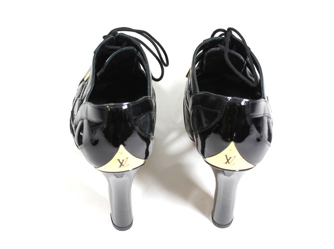 Louis Vuitton Heels Heels Leather Black ref.9659 - Joli Closet
