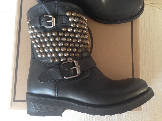 MOTARDES ASH Cuir Noir ref.30004 - Joli Closet