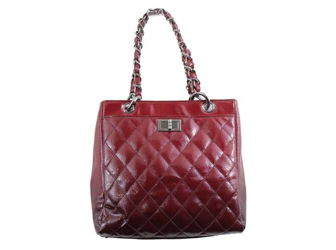 Chanel Shopper 2.55 Red Patent leather ref.39383 - Joli Closet