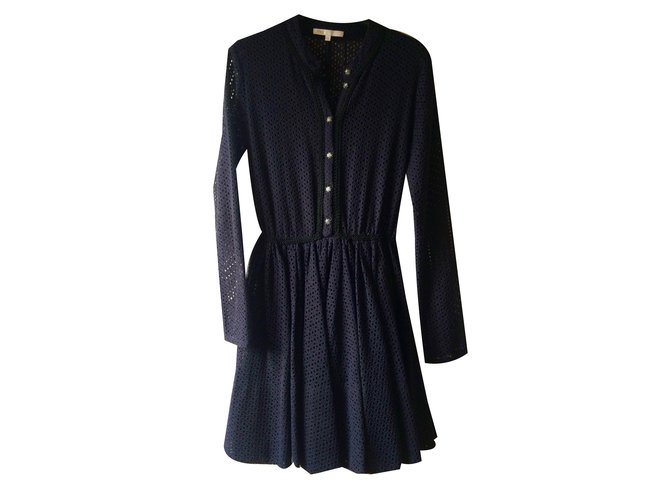 Maje Robe Coton Bleu Marine ref.40980 - Joli Closet