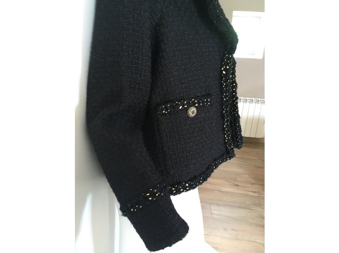 Chanel Runway 2015 Jackets Tweed Black ref.41227 - Joli Closet
