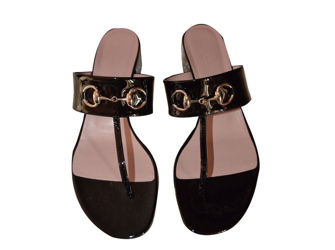 Gucci Mocassins Cuir vernis Noir ref.52023 - Joli Closet