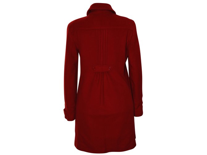 Calvin Klein Coats, Outerwear Red Cashmere Polyester Wool ref.66915 ...