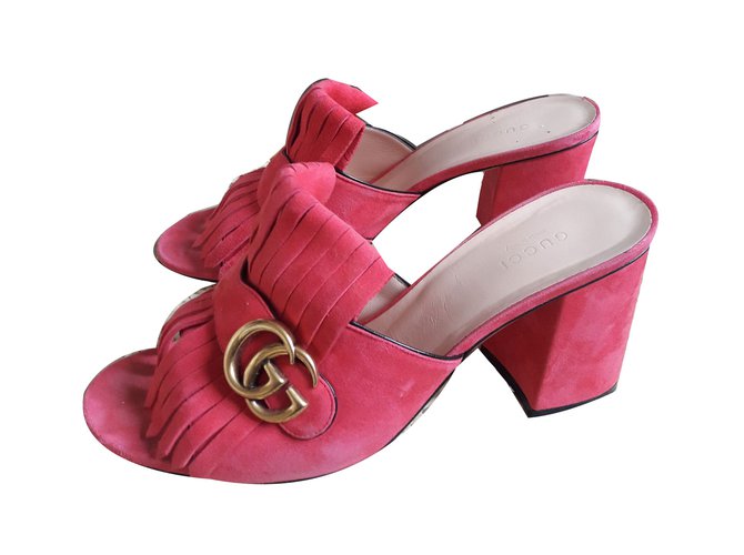 Gucci Mules Pink Deerskin ref.71658 - Joli Closet