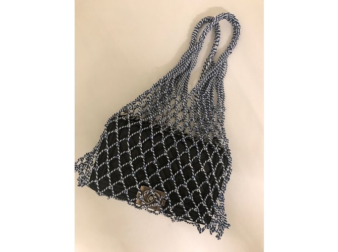 Céline Net bag Blue Cotton ref.75447 - Joli Closet