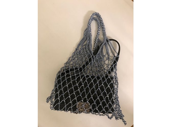Céline Net bag Blue Cotton ref.75447 - Joli Closet
