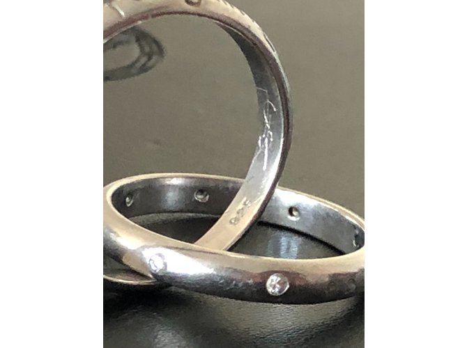 Yves Saint Laurent Alliance Double anneau entrelacé Argent Argenté ref ...