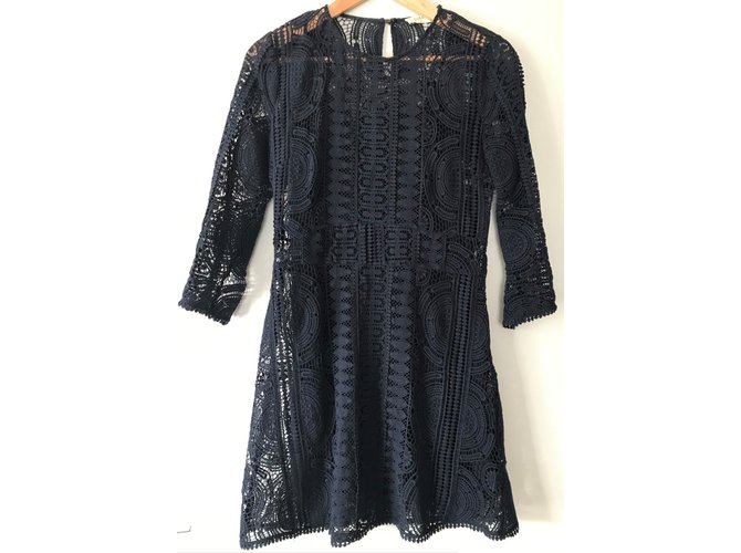 Ba&Sh Robes Coton Bleu Marine ref.79306 - Joli Closet