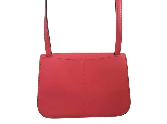 Hermès Sac Halzan mini Rose Azalée Cuir ref.86651 - Joli Closet