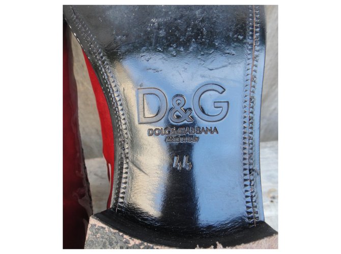 bottines vernies Dolce & Gabbana Cuir vernis Rouge ref.136033 - Joli Closet