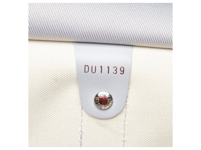 Louis Vuitton White Monogram Antarctique Keepall Bandouliere Logo ...