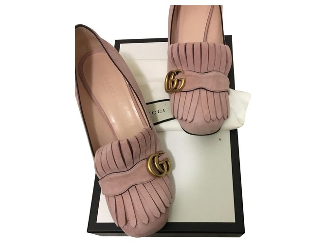 Gucci Talons Daim Rose ref.150248 - Joli Closet
