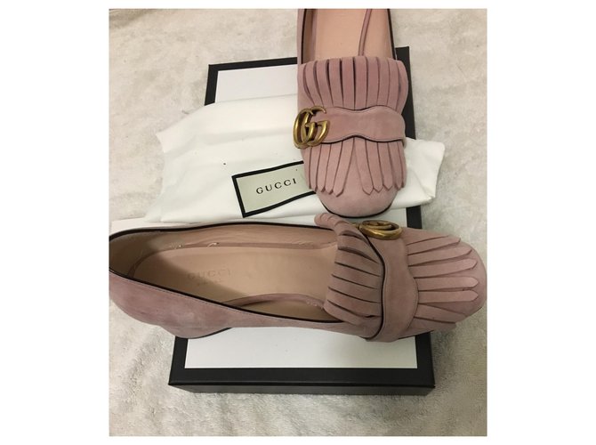 Gucci Talons Daim Rose ref.150248 - Joli Closet