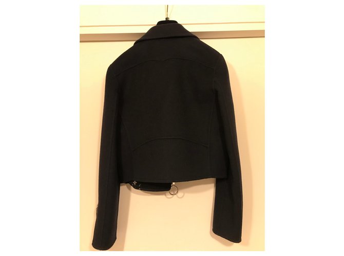 Vestes Louis Vuitton Veste à fermeture éclair Laine Bleu foncé ref ...