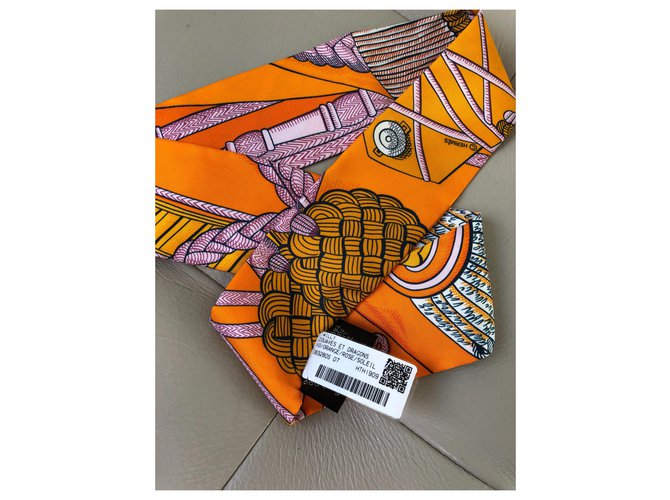 Hermès Twilly Soie Orange ref.164179 - Joli Closet
