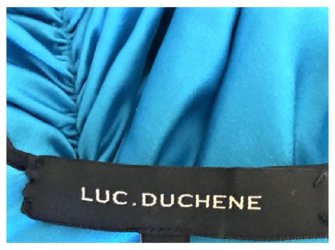 Luc Duchène Turquoise silk dress of Luc Duchene ref.165691 - Joli Closet