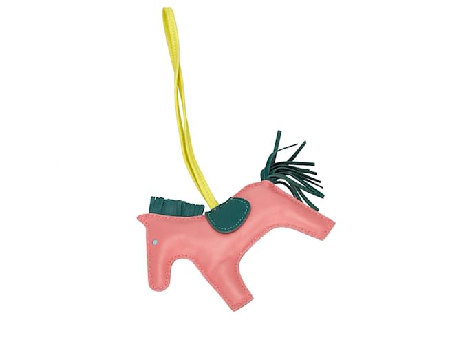 Hermès Hermes Pink Grigri Rodeo Bag Charm Cuir Rose Bleu ref.166222 ...