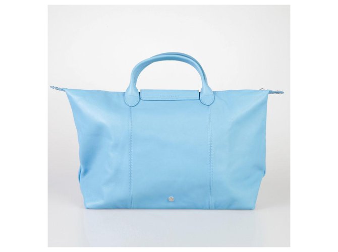 Longchamp leather bag Light blue ref.174423 - Joli Closet
