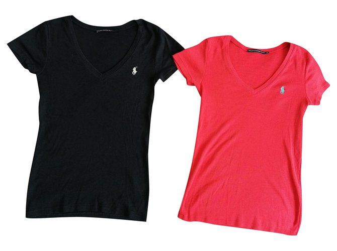 Ralph Lauren LOGO Rosa Azul Algodón ref.181888 - Joli Closet