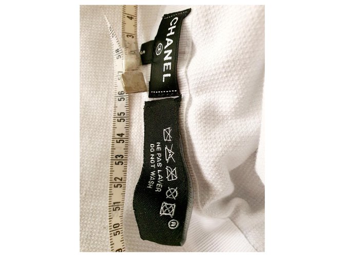 Chapeaux Chanel Chapeau bob chanel neuf S Coton Blanc,Bleu Marine ref ...