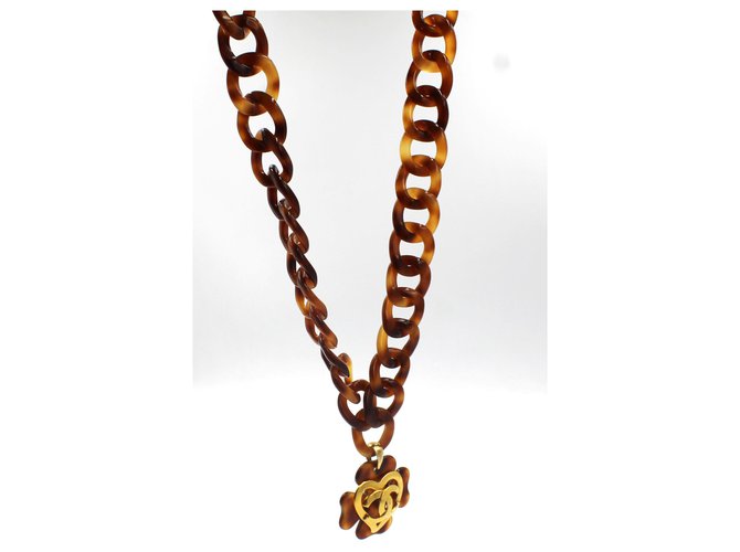 Chanel Bakelite Turtle shell Light brown Plastic ref.203879 - Joli Closet