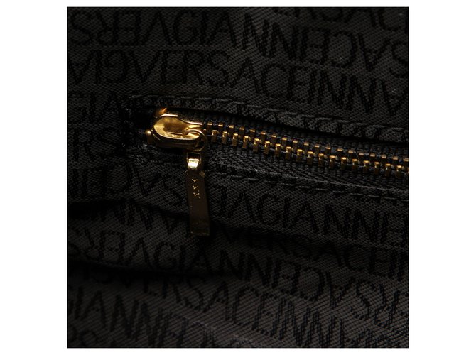 Versace Black Leather Travel Bag Pony-style calfskin ref.210987 - Joli ...