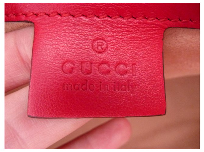 sac GUCCI MARMONT LARGE CUIR ROUGE ref.211252 - Joli Closet