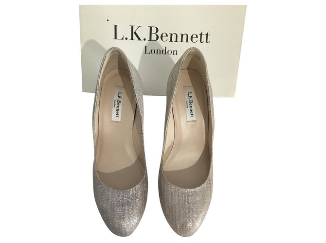 Lk Bennett Sledge in metallic silver print Leather ref.211253 - Joli Closet