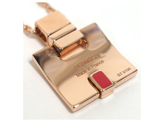 Hermès HERMES Eileen collier métal rose PG x rose ref.211957 - Joli Closet