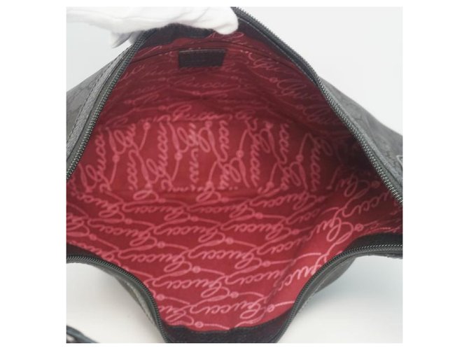 Sac à bandoulière Gucci One Shoulder GG Nylon Femme 257297 black Noir ...