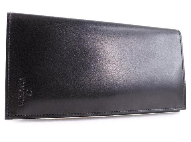 Omega Wallet Black Leather ref.249533 - Joli Closet