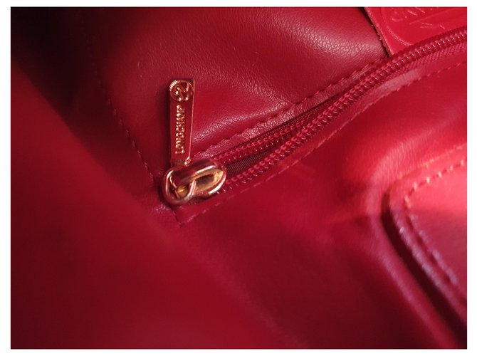 Longchamp Vintage Red Leather ref.262118 - Joli Closet