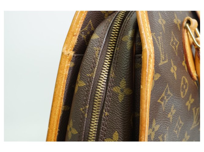 LOUIS VUITTON Monogram Canvas Rivoli Soft Briefcase Brown Leather ref ...