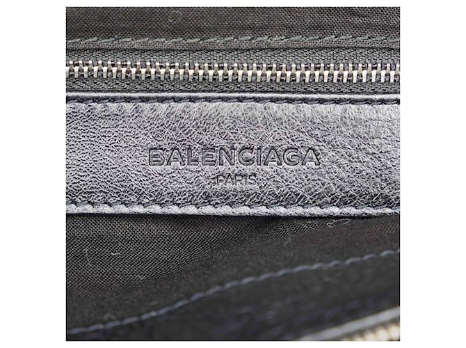 Balenciaga Black Motocross Classic Squash Leather Travel Bag Pony-style ...