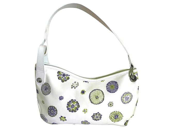 Longchamp Handbags White Multiple colors Leather Cloth ref.339997 ...