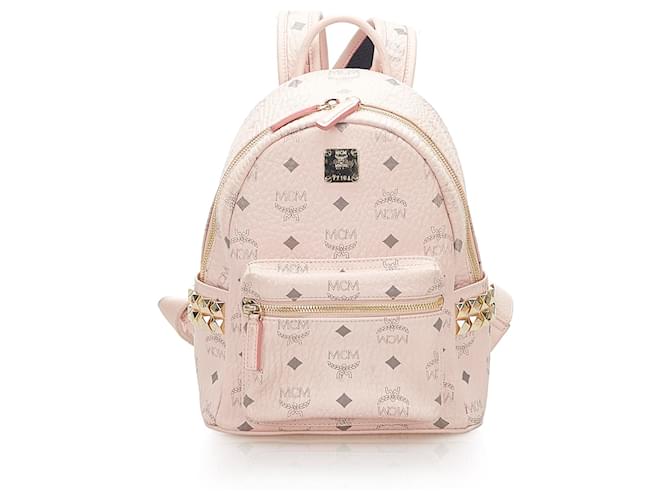 MCM Pink Mini Visetos Leather Backpack (Sold) - Joli Closet