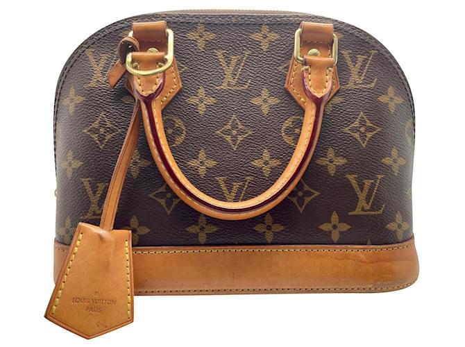 Louis Vuitton Tracolla Alma bb Marrone Pelle ref.443274 - Joli Closet