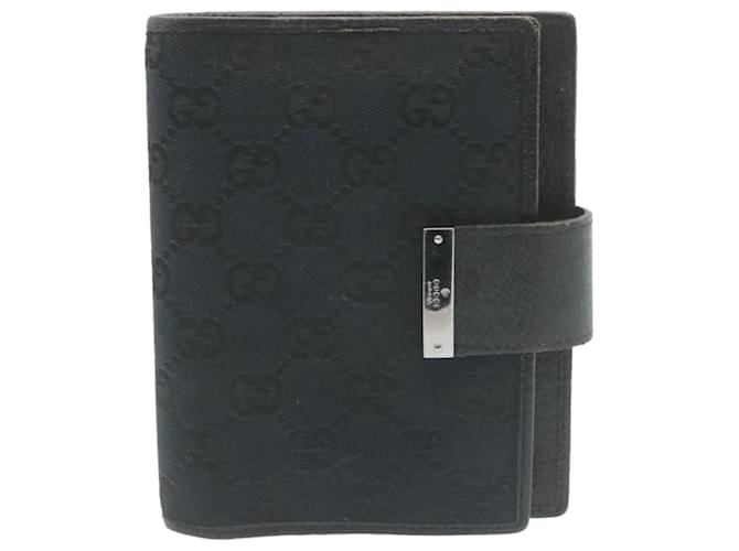 GUCCI GG Canvas Day Planner Cover Black Auth ac267 ref.461140 - Joli Closet
