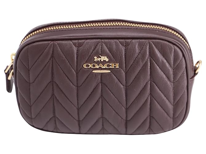 Coach Sac Banane Matelassé en Cuir Marron ref.538331 - Joli Closet