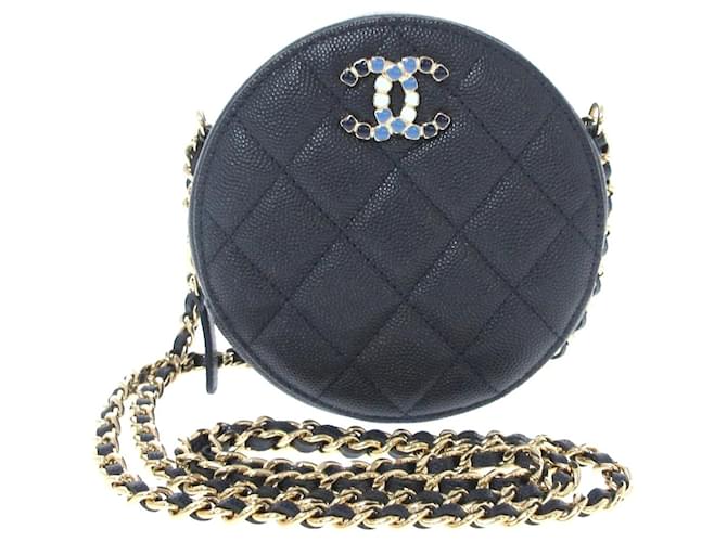 Chanel Matrasse Navy blue Leather ref.546434 - Joli Closet