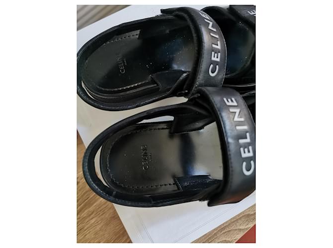 Céline FLIP FLOPS Black Leather ref.550580 - Joli Closet