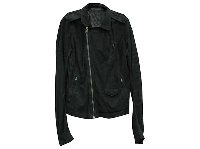 Rick Owens FW15 Veste Sphinx Stooges Bikes en Cuir de Veau Noir Gris ...