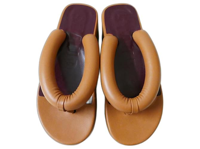 Staud Rio Platform Sandals in Tawny Caramel Leather ref.577009 - Joli ...