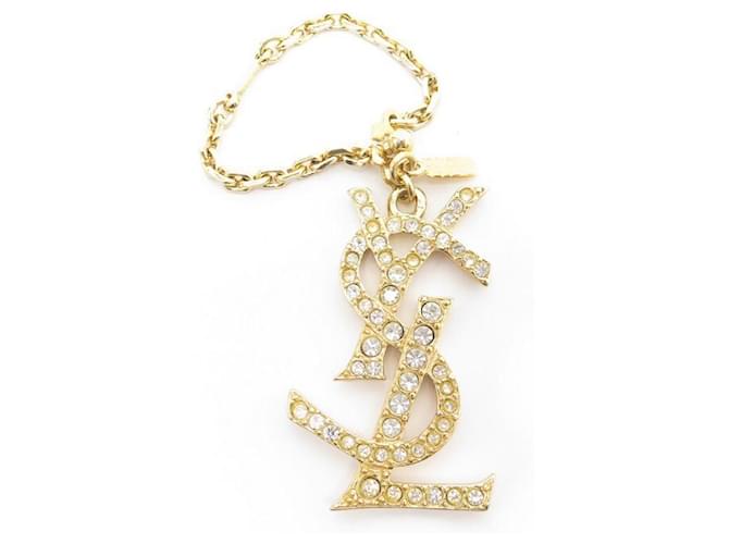 NEUF BIJOU DE SAC YVES SAINT LAURENT YSL PORTE CLE STRASS CHARM KEY ...