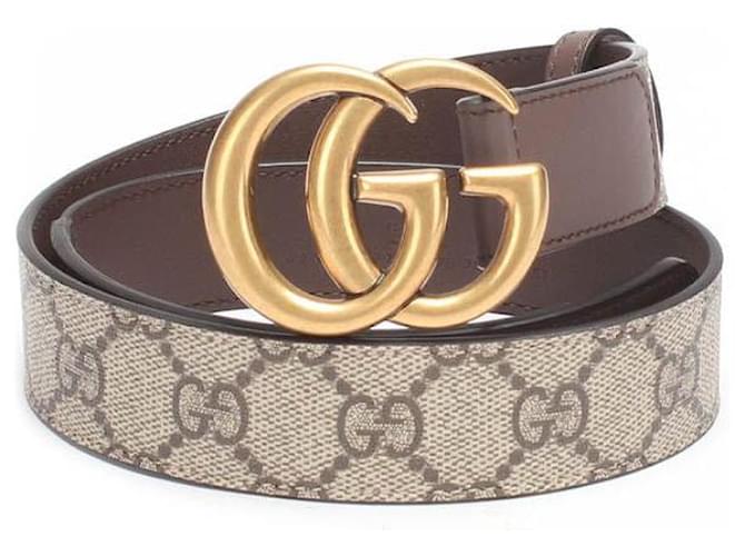 gucci Ceinture Suprême GG Marmont marron Toile ref.654855 - Joli Closet