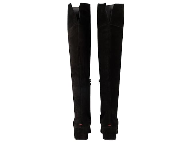 Aeyde Letizia 45Mm Thin Block Square in leatherToe Over The Knee Boot ...