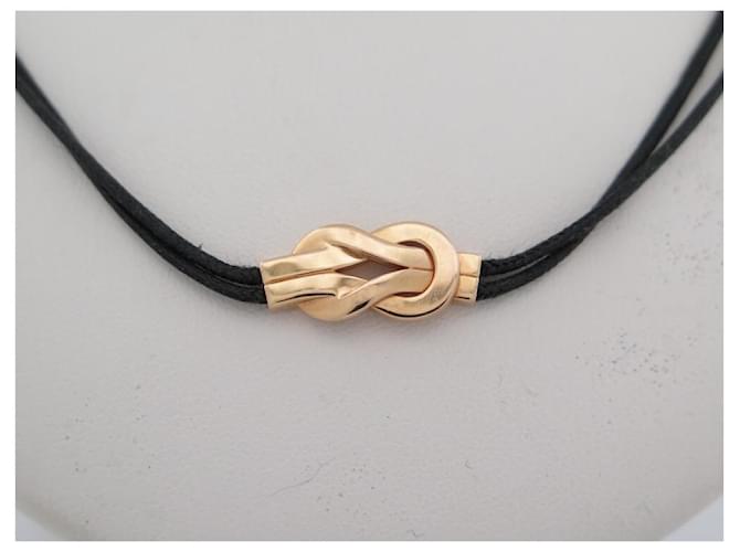 NEW NECKLACE FRED CHANCE INFINIE ROSE GOLD RAS DU NECK CORDON CHOKER ...