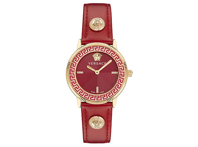 Versace V-Tribute Diamond Watch Golden Metallic ref.696576 - Joli Closet