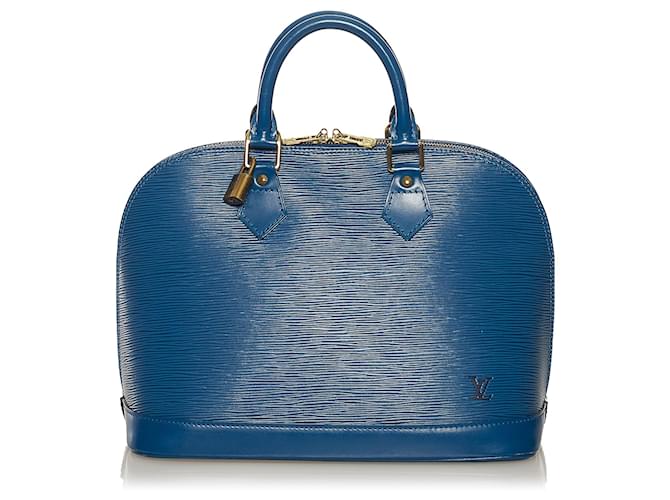 Louis Vuitton Blue Epi Alma PM Cuir Bleu ref.711768 - Joli Closet