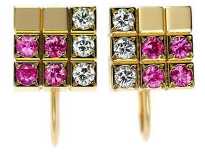 Cartier Pink Sapphire and Diamond Lanieres Piet Earrings Multiple ...
